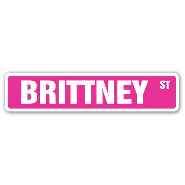 BRITTNEY Street Sign Childrens Name Room Sign | Indoor/Outdoor | 30 ...