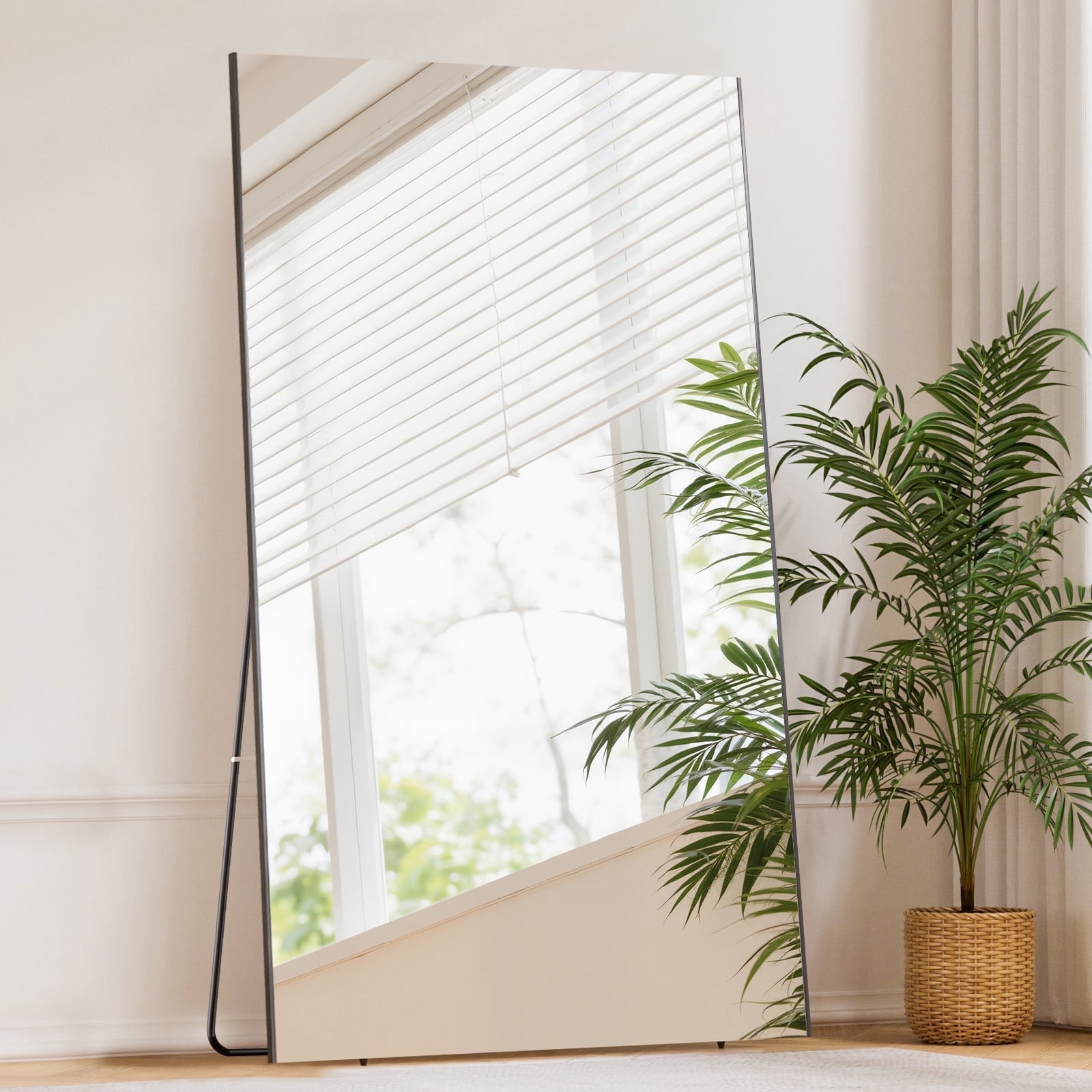 BRIVUE 76"x34" Full Length Floor Mirror with Stand, Lightweight Easy to ...