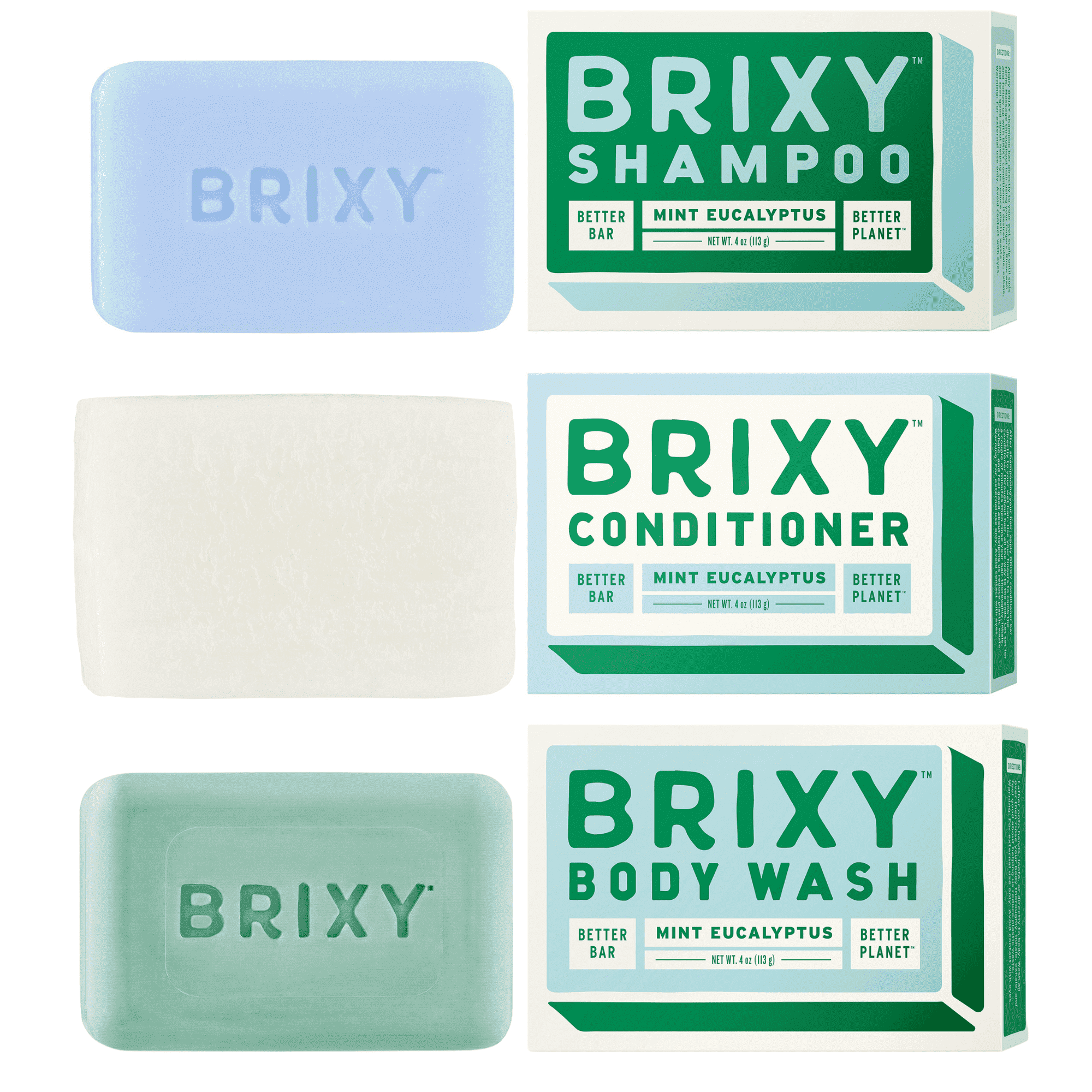 BRIXY Shampoo and Conditioner Bar for Balance & Hydration, Plus Body Wash Bar - Walmart.com