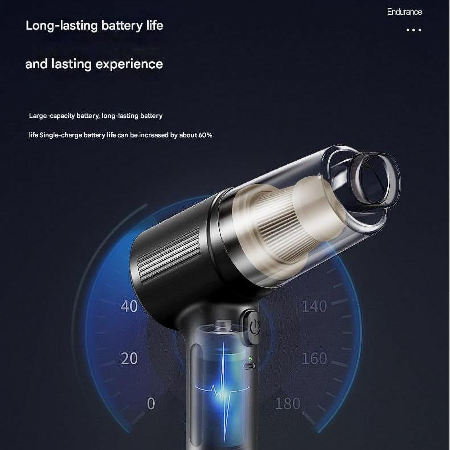 BRJP Portable Mini Car Vacuum - Compact & Lightweight with Strong ...