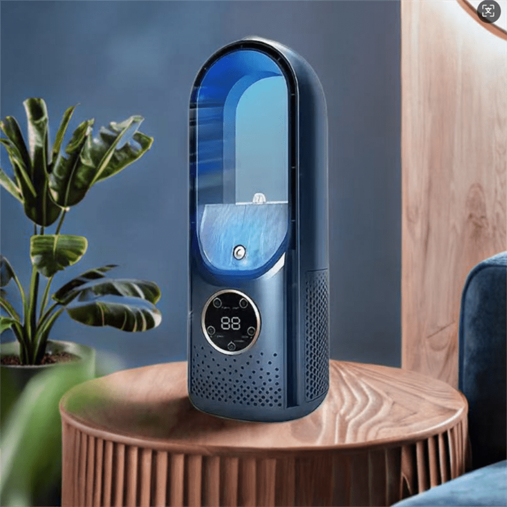 BRJPHT Air Cooler Floor Fan with Humidifier 6 Speed USB Desktop Mini ...