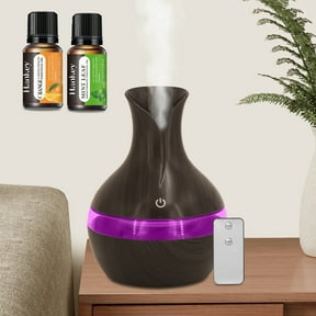 BRJSQJP Diffuser Flame Fire Aromatherapy Mist Diffusers Time Display ...