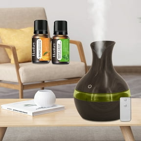 BRJSQJP Diffuser Flame Fire Aromatherapy Mist Diffusers Time Display ...