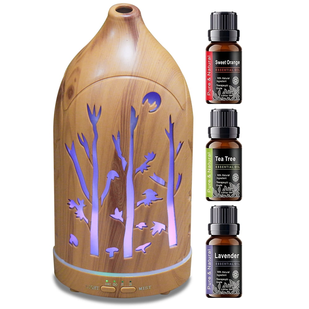 BRJSQ Calming Aromatherapy Diffuser 7 Soothing Colors Whisper-Quiet for ...