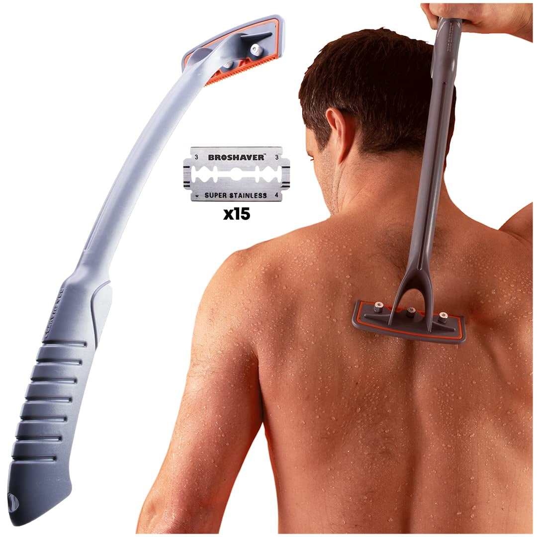 BRO SHAVER, Back Shaver for Men (DIY) Back & Body Hair Trimmer. Shave ...