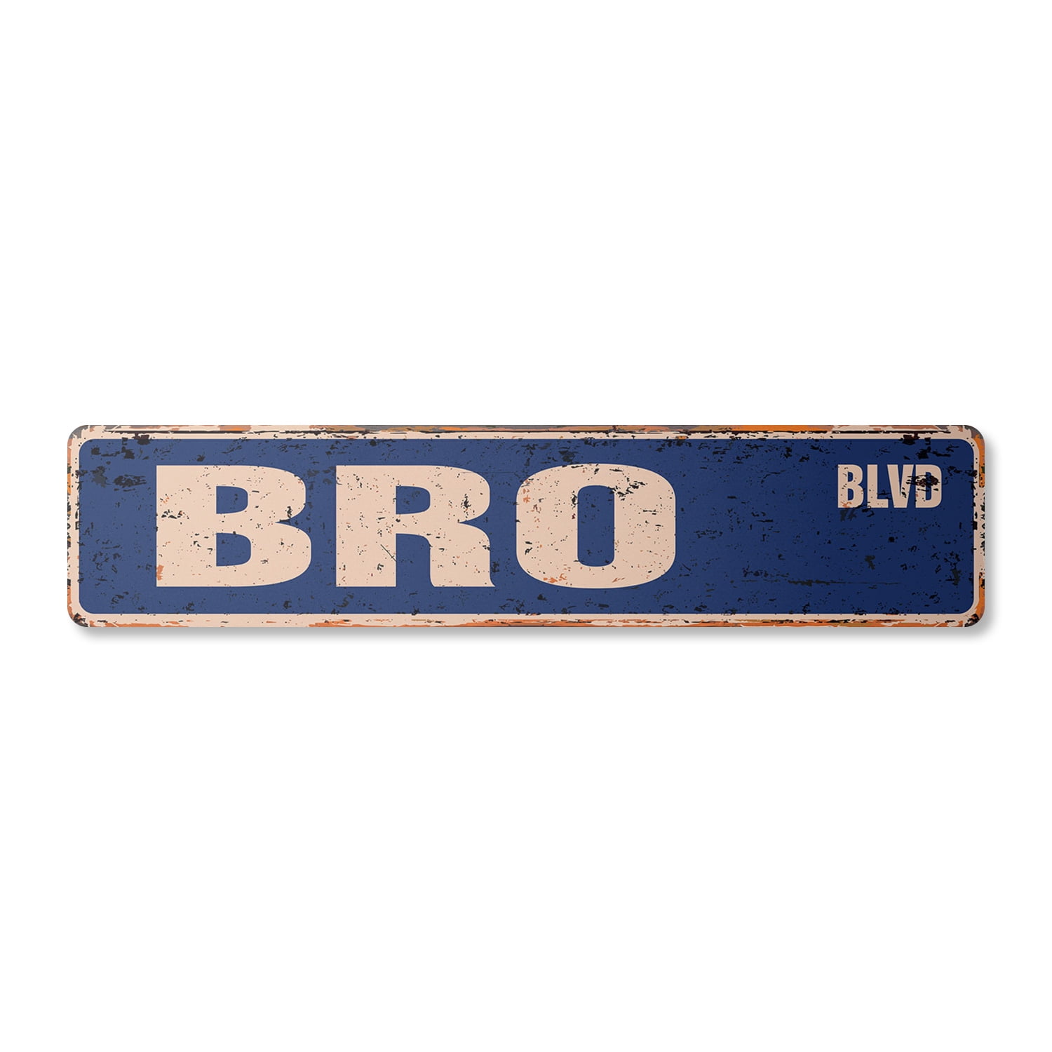 BRO Vintage Plastic Street Sign sibling brother guy man friend | Indoor ...