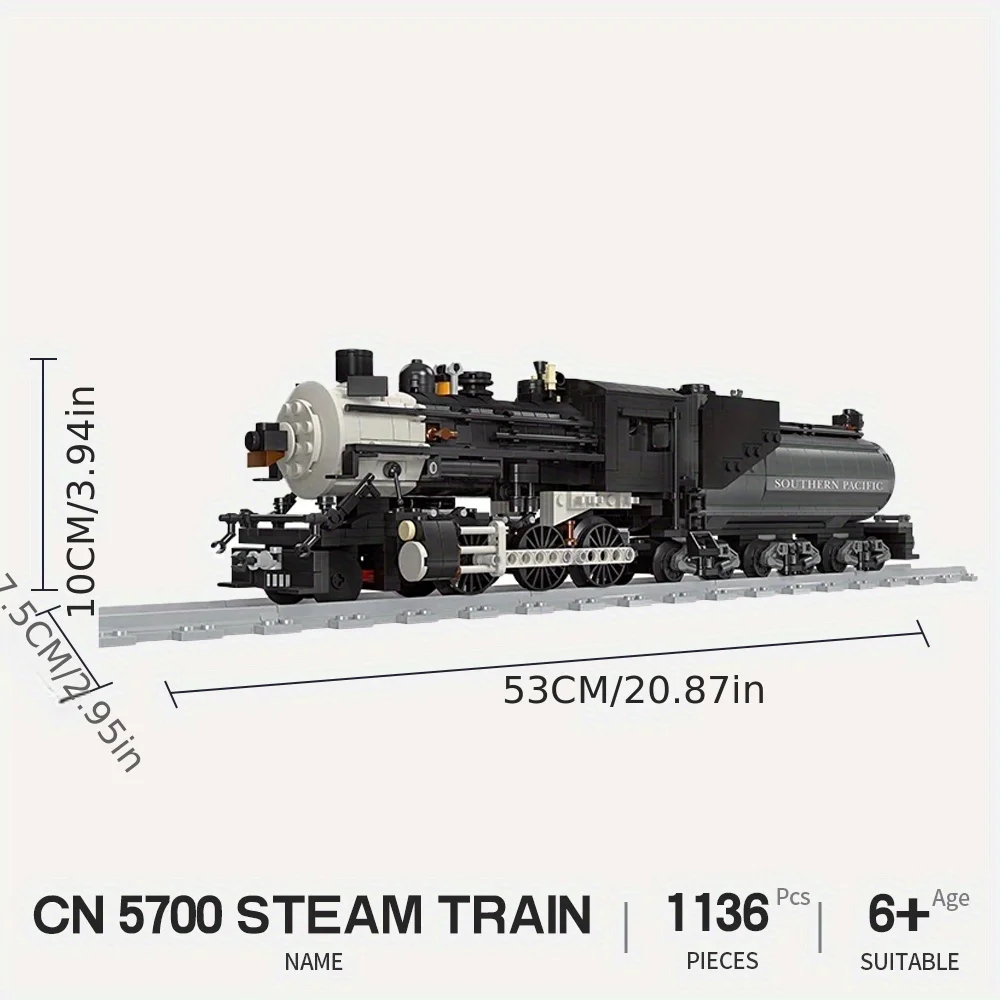 BRO1 Locomotive CN5700 GWR Steam Train Railway Express Modular Bricks ...