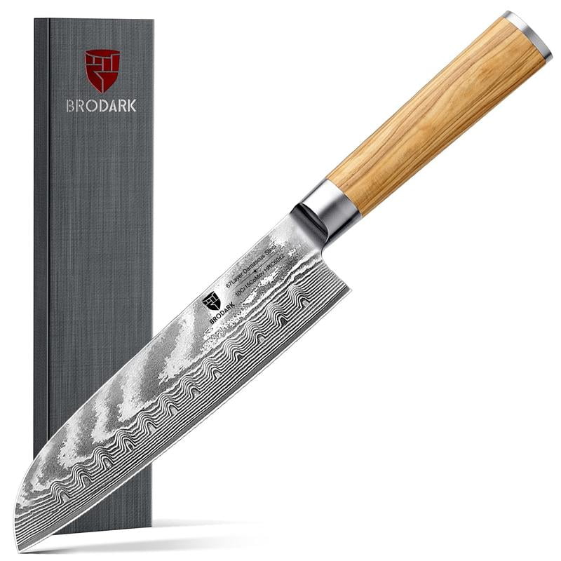 BRODARK Damascus Knife Set - Sharp Professional Kitchen Knife Set, Chef Knife Set with Ergonomic ...