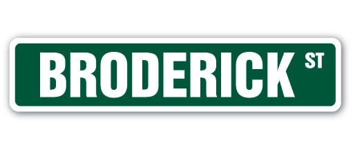 BRODERICK Street Sign Childrens Name Room Sign | Indoor/Outdoor | 36 ...