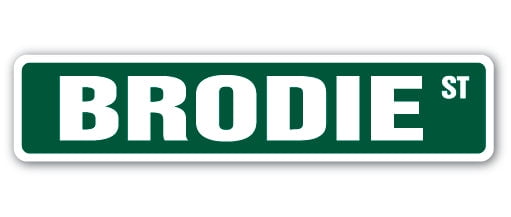 BRODIE Street Sign Childrens Name Room Sign | Indoor/Outdoor | 30" Wide ...