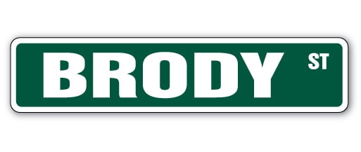 BRODY Street Sign Childrens Name Room Sign | Indoor/Outdoor | 30" Wide ...