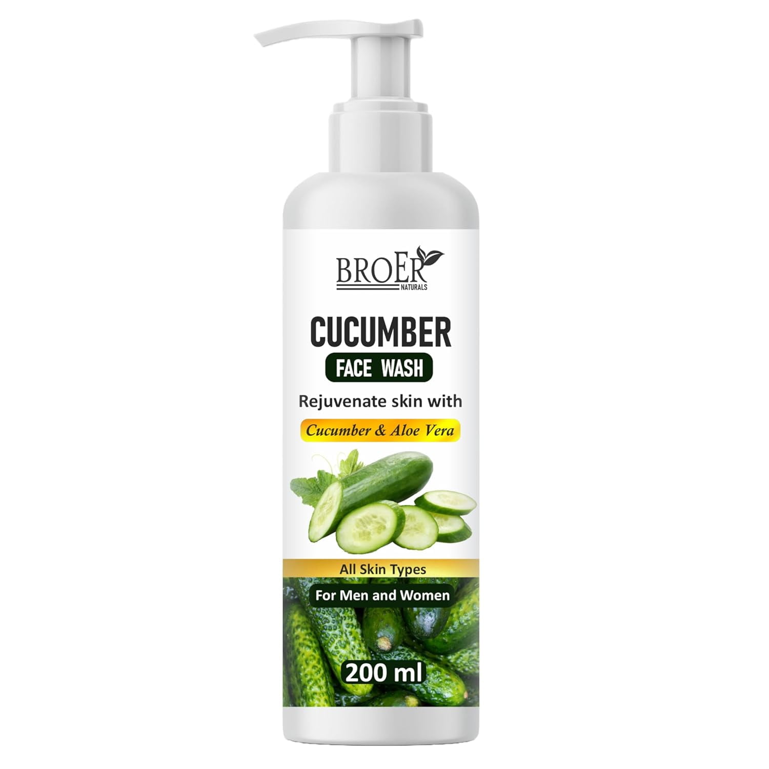 BROER Cucumber Facial Cleanser 200ml Cucumber Hydrating Face Wash ...