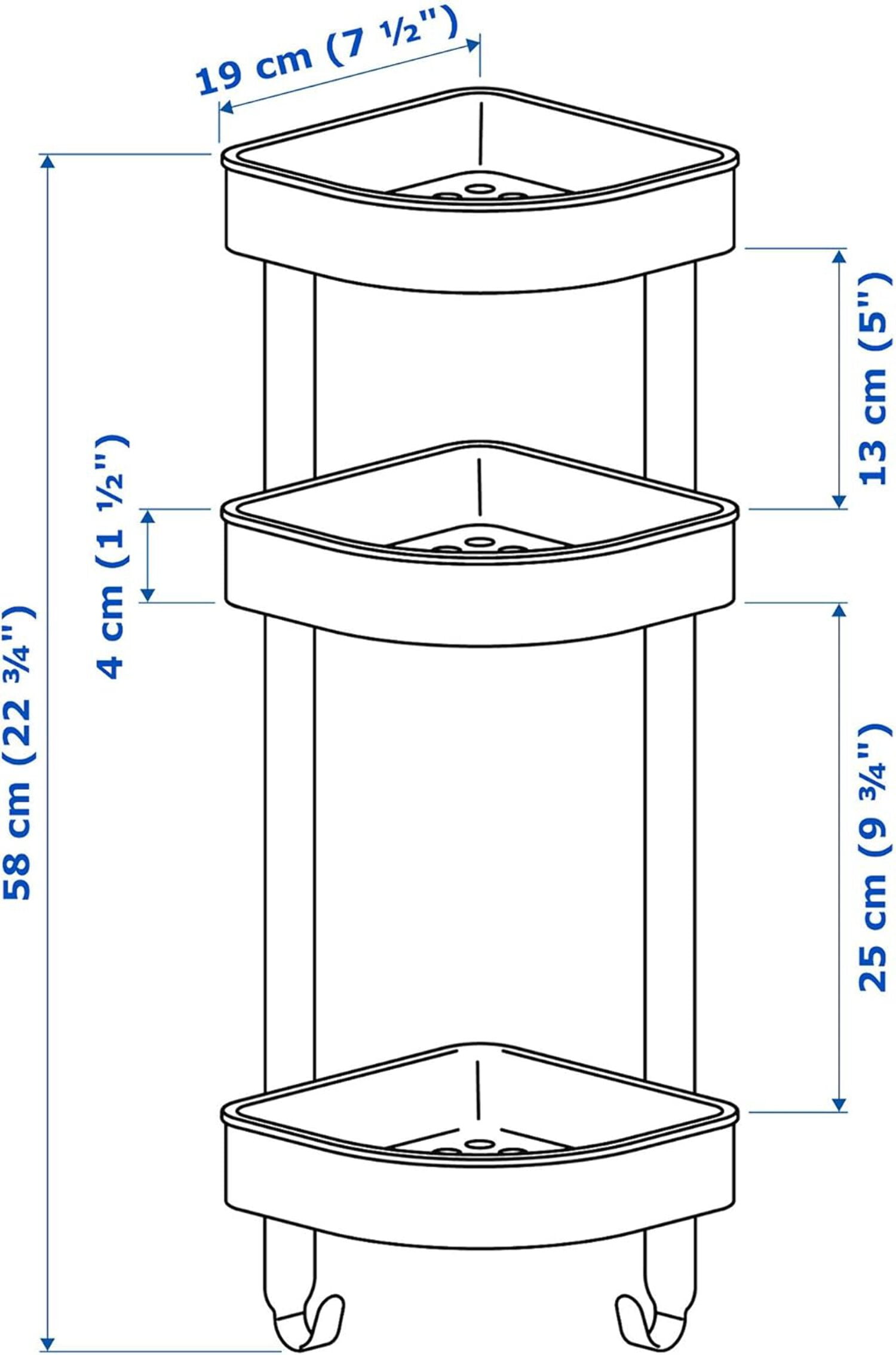BROGRUND corner wall shelf unit,stainless steel - Walmart.com