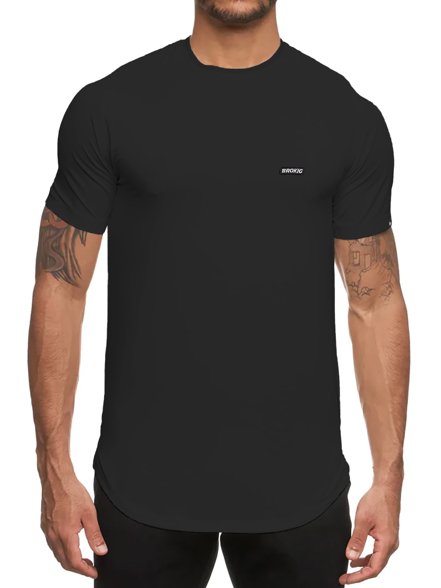 BROKIG Men's BOLD Gym Workout T-Shirt, Lightweight Muscle Fit, Casual ...