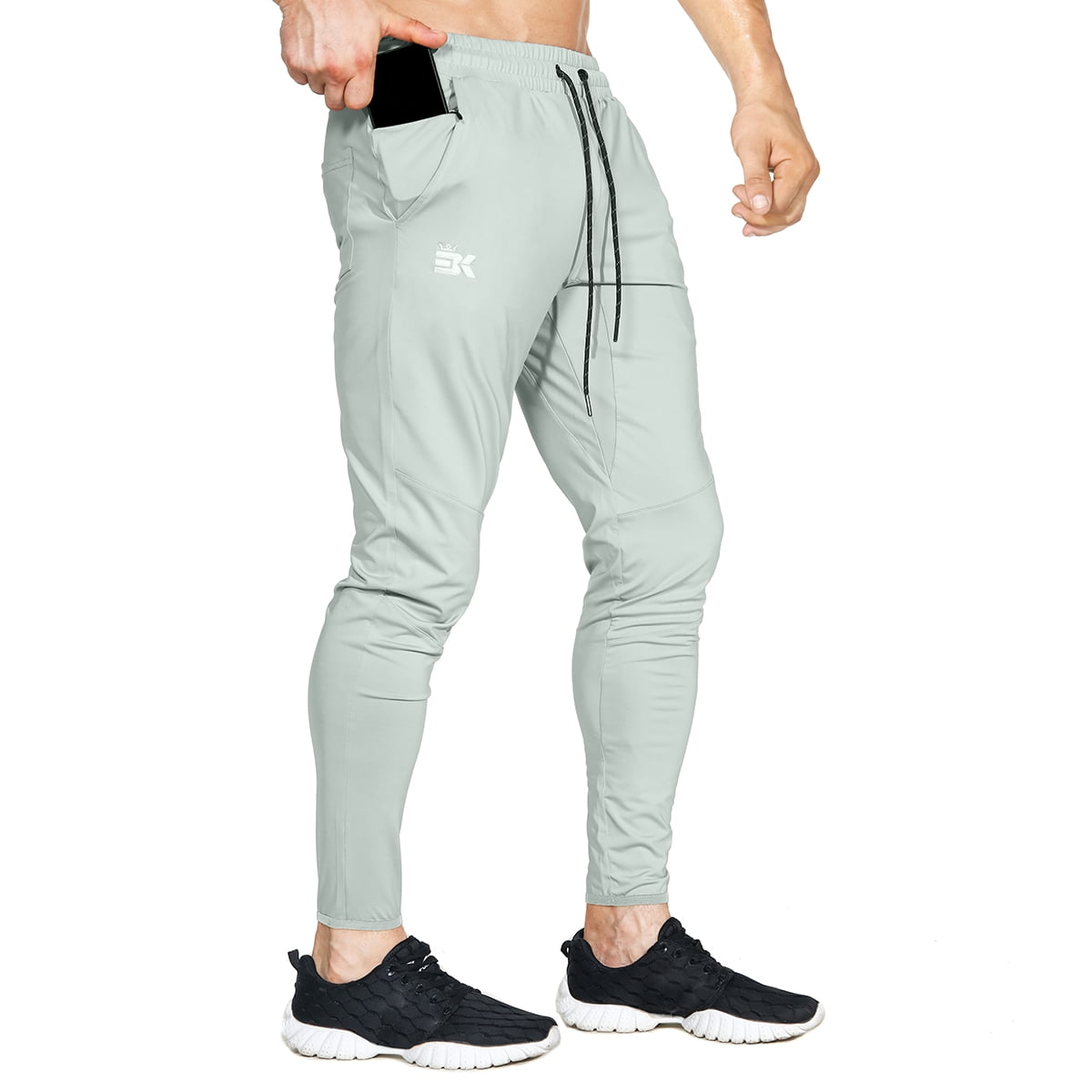 BROKIG Mens Lightweight Gym Joggers Pants Workout Athletic Sweatpants ...