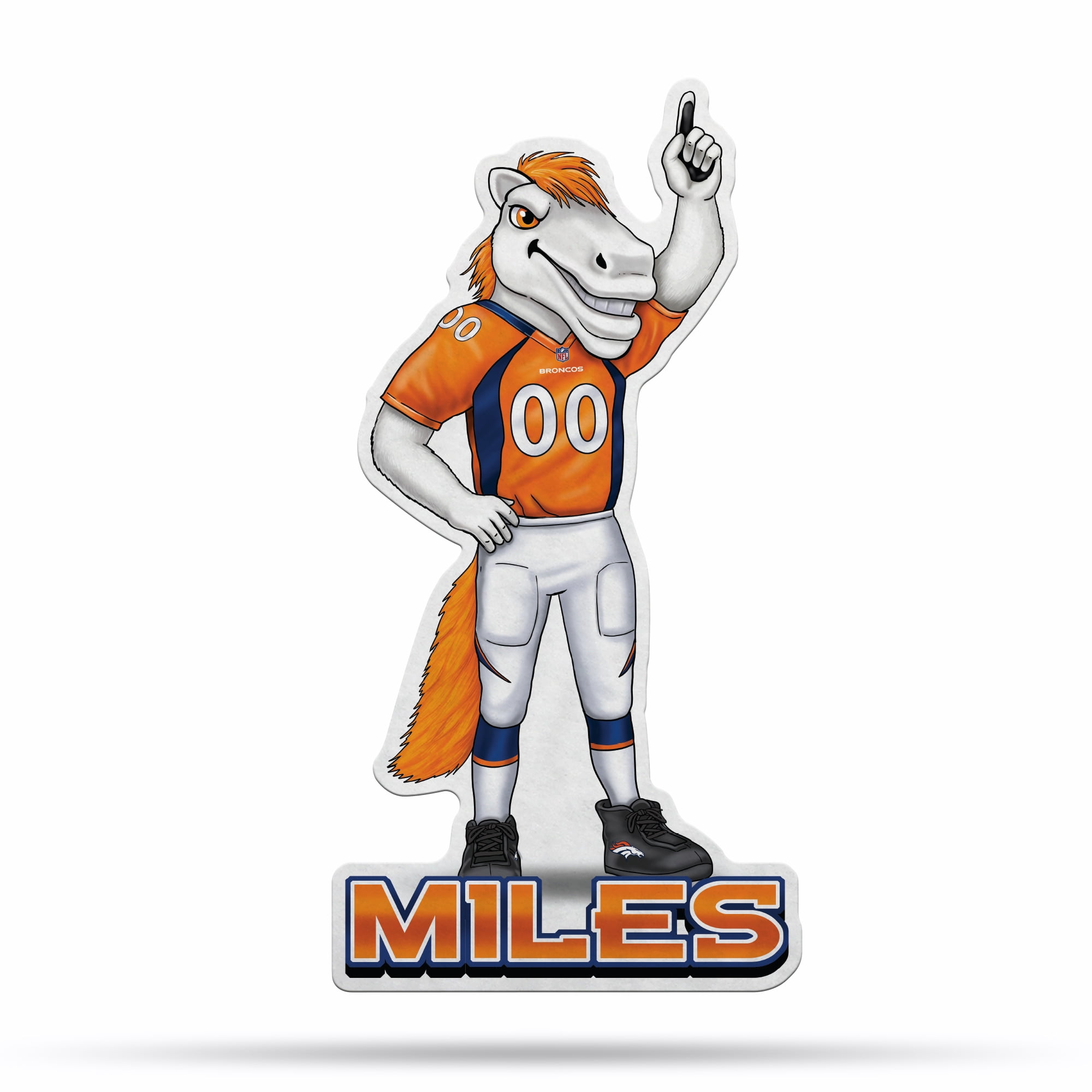 BRONCOS SHAPE CUT MASCOT LOGO PENNANT WITH HEADER CARD - Walmart.com