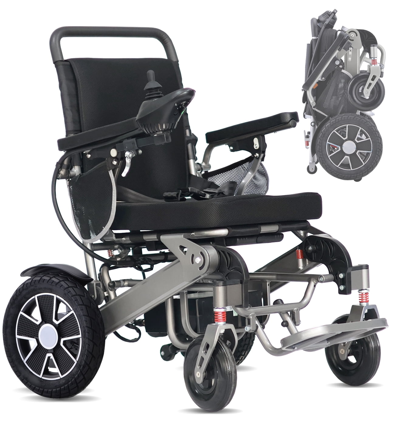 BROOBEY Folding Electric Wheelchair Lightweight Foldable Power ...