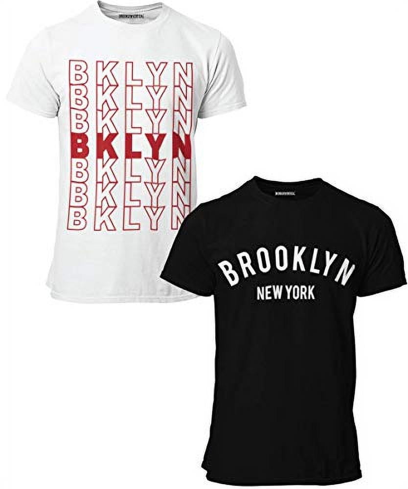 BROOKLYN VERTICAL 2-Pack NASA Mens Short Sleeve Crew Neck T-Shirt with ...