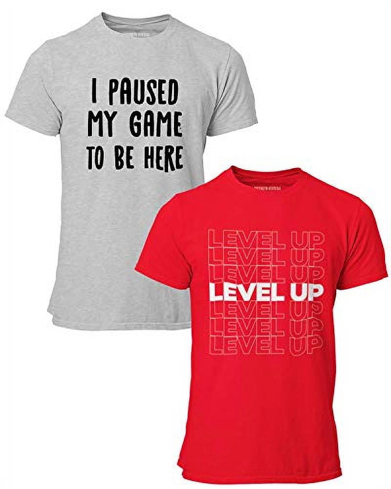 BROOKLYN VERTICAL 2-Pack Video Gamer Gaming Short Sleeve Crew Neck T ...