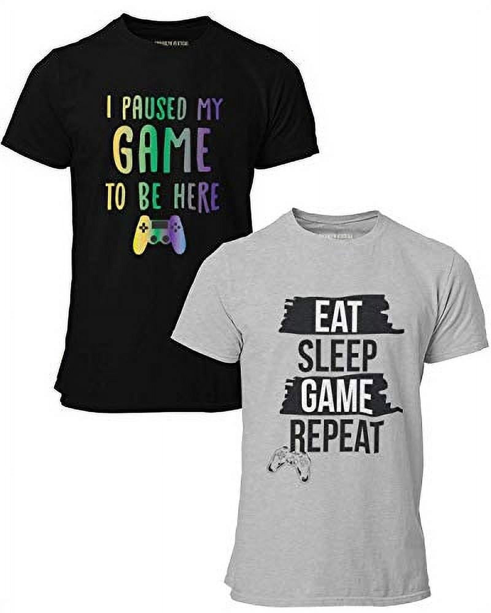 BROOKLYN VERTICAL 2-Pack Video Gamer Gaming Short Sleeve Crew Neck T ...
