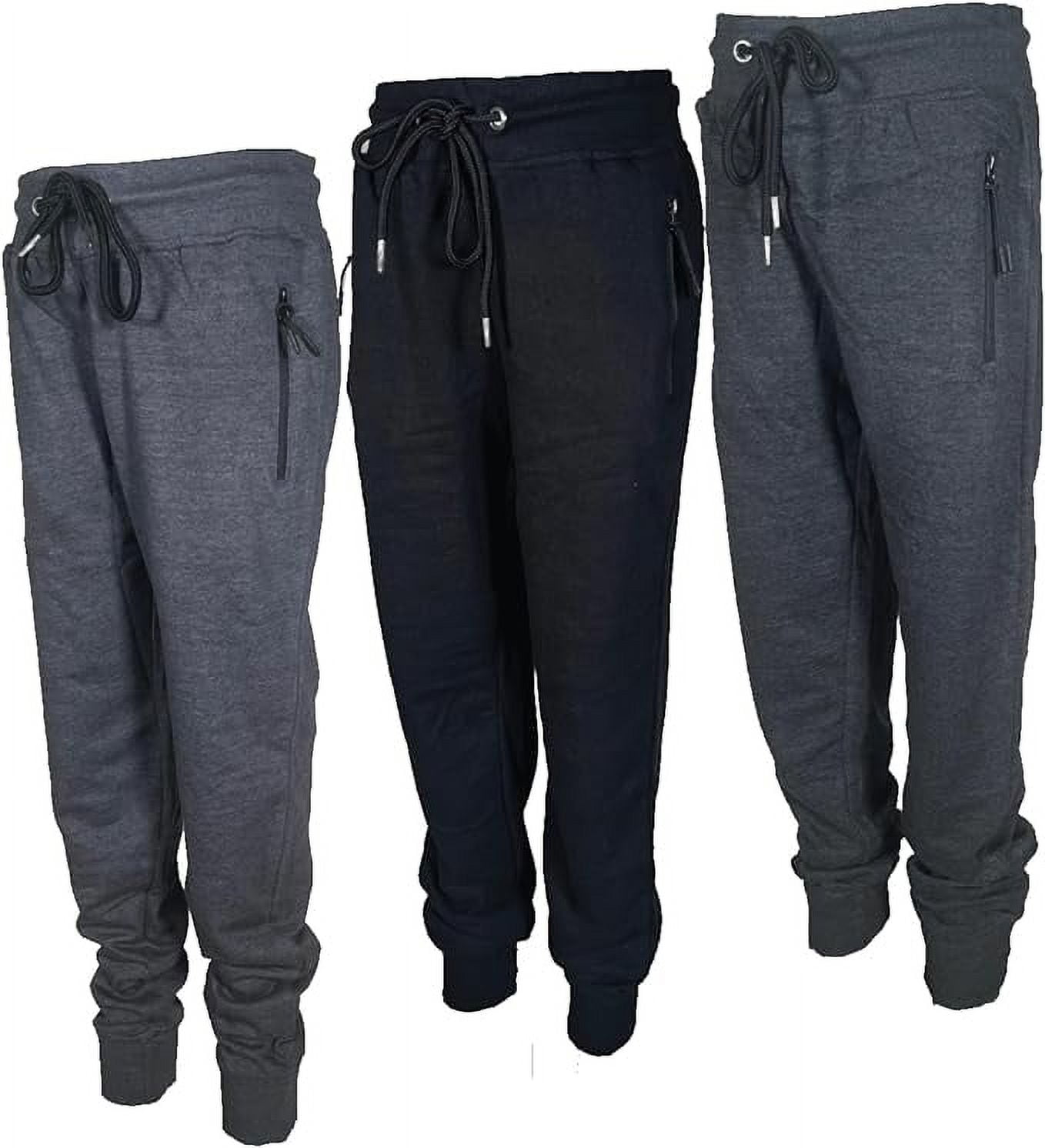 BROOKLYN VERTICAL 3-Pack Boys Fleece Cotton Joggers Sweatpants with ...