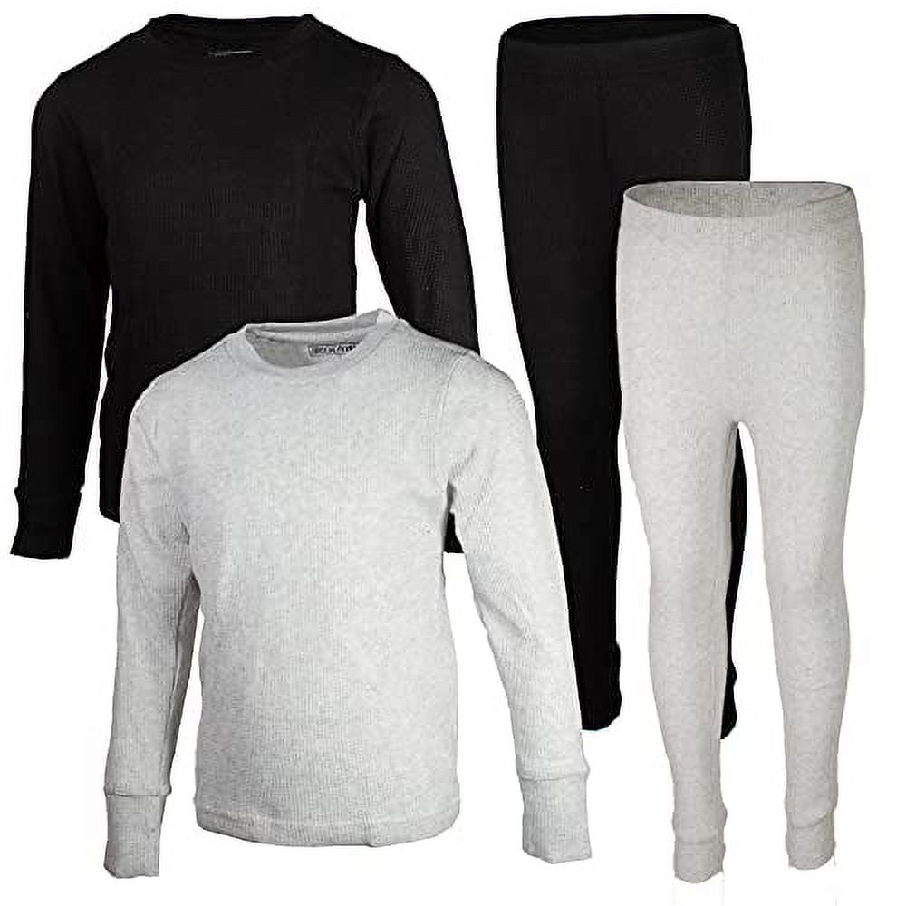 BROOKLYN VERTICAL Boys 2-Pack Thermal Waffle Active Base Layer Sets ...