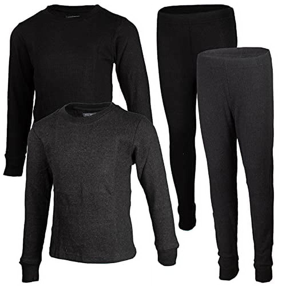 BROOKLYN VERTICAL Boys 2-Pack Thermal Waffle Active Base Layer Sets ...