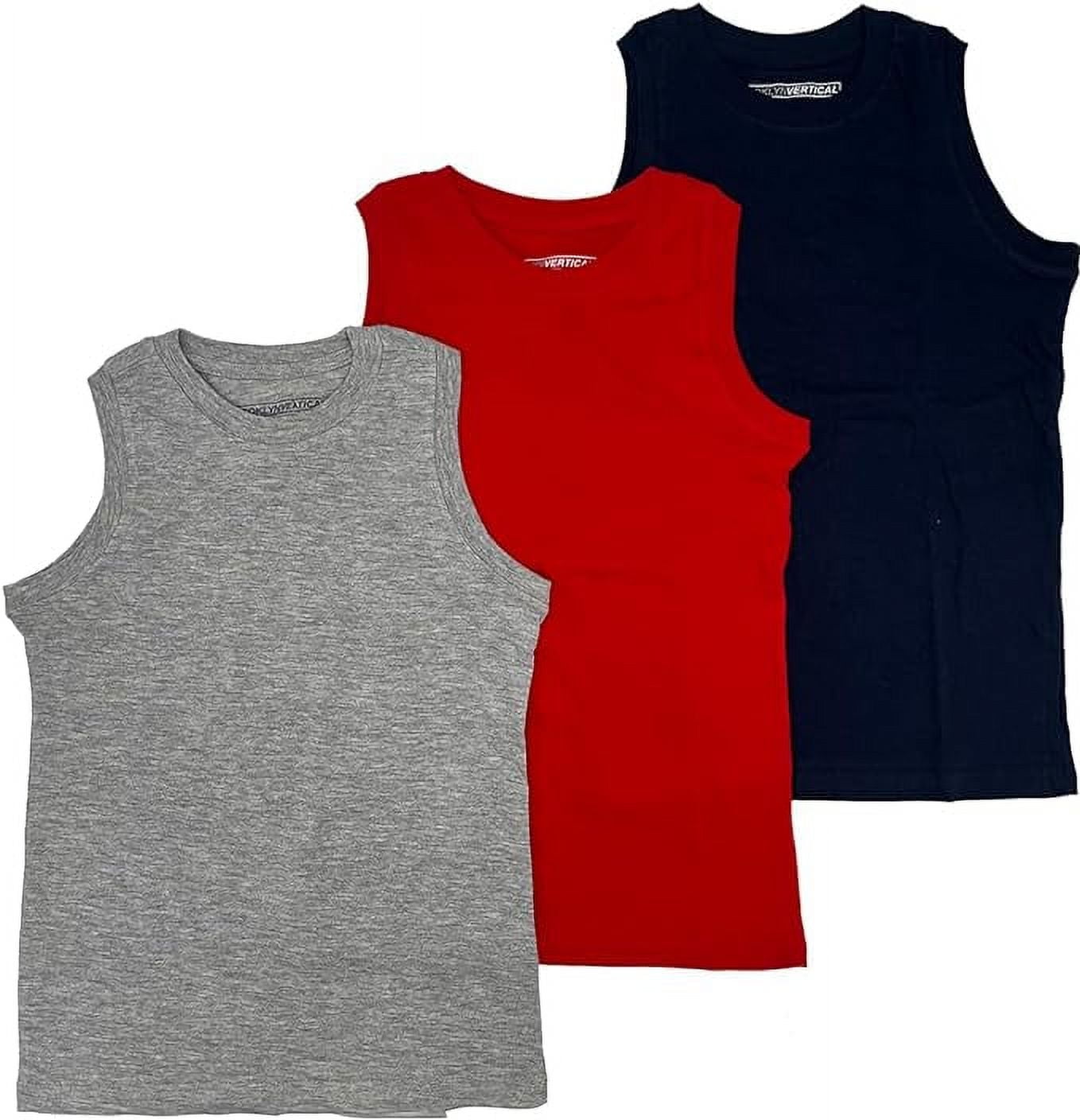 BROOKLYN VERTICAL Boys 3 Pack Muscle Shirt Sleeveless Tee - Tagless ...