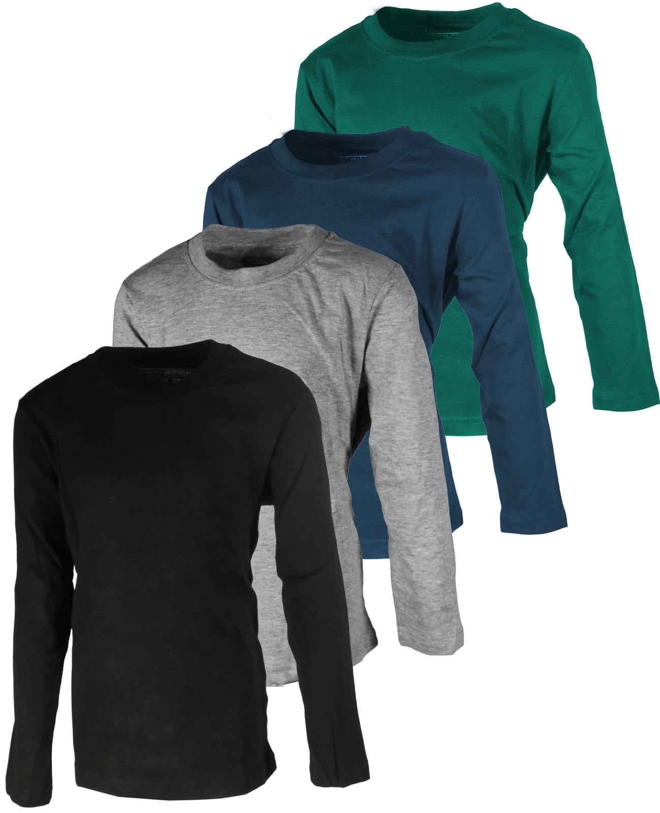 Brooklyn Vertical Boys 4-Pack Long Sleeve Soft Cotton Tee Shirts ...