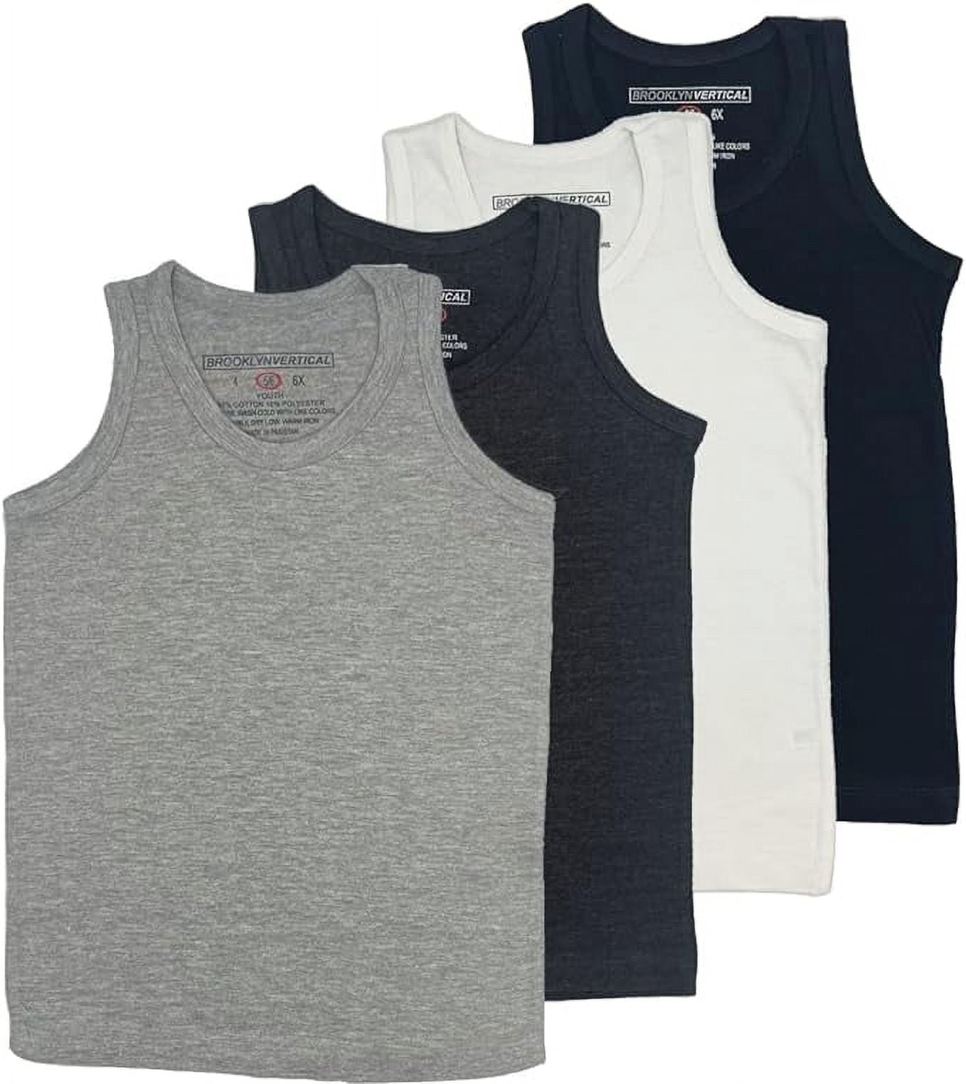 Brooklyn Vertical, Boys' Tank Tops, 4-Pack, Tagless Cotton - Walmart.com