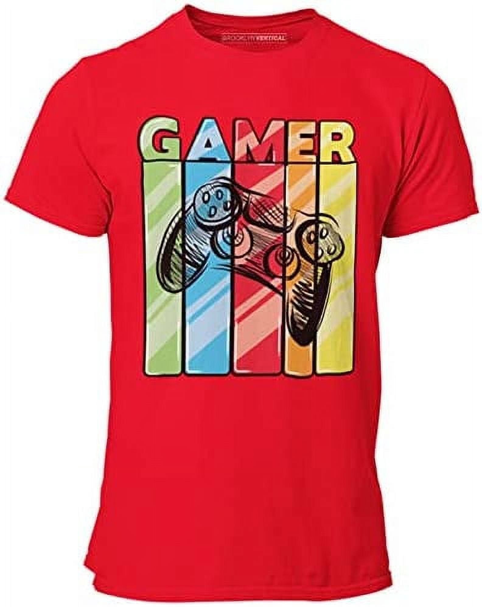 BROOKLYN VERTICAL Boys Gaming T-Shirt Printed Crew Neck Short Sleeve ...