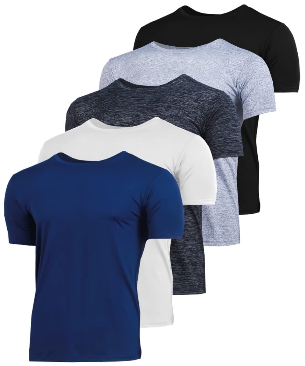 BROOKLYN VERTICAL Men 5-Pack Quick Dry-Fit Moisture Wicking Active ...