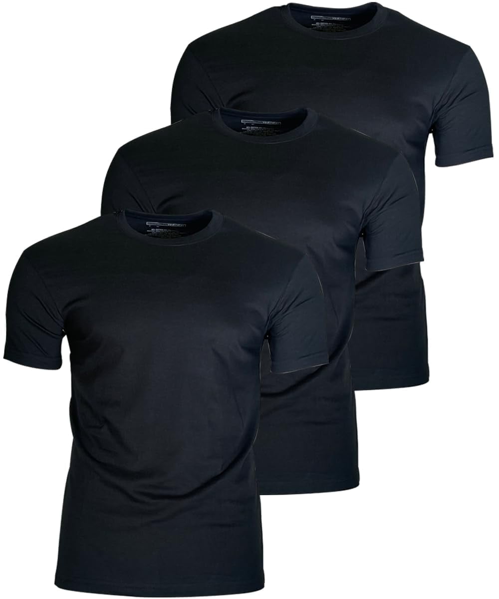 BROOKLYN VERTICAL Men's 3-Pack Solid Tees, Soft Comfortable Short ...