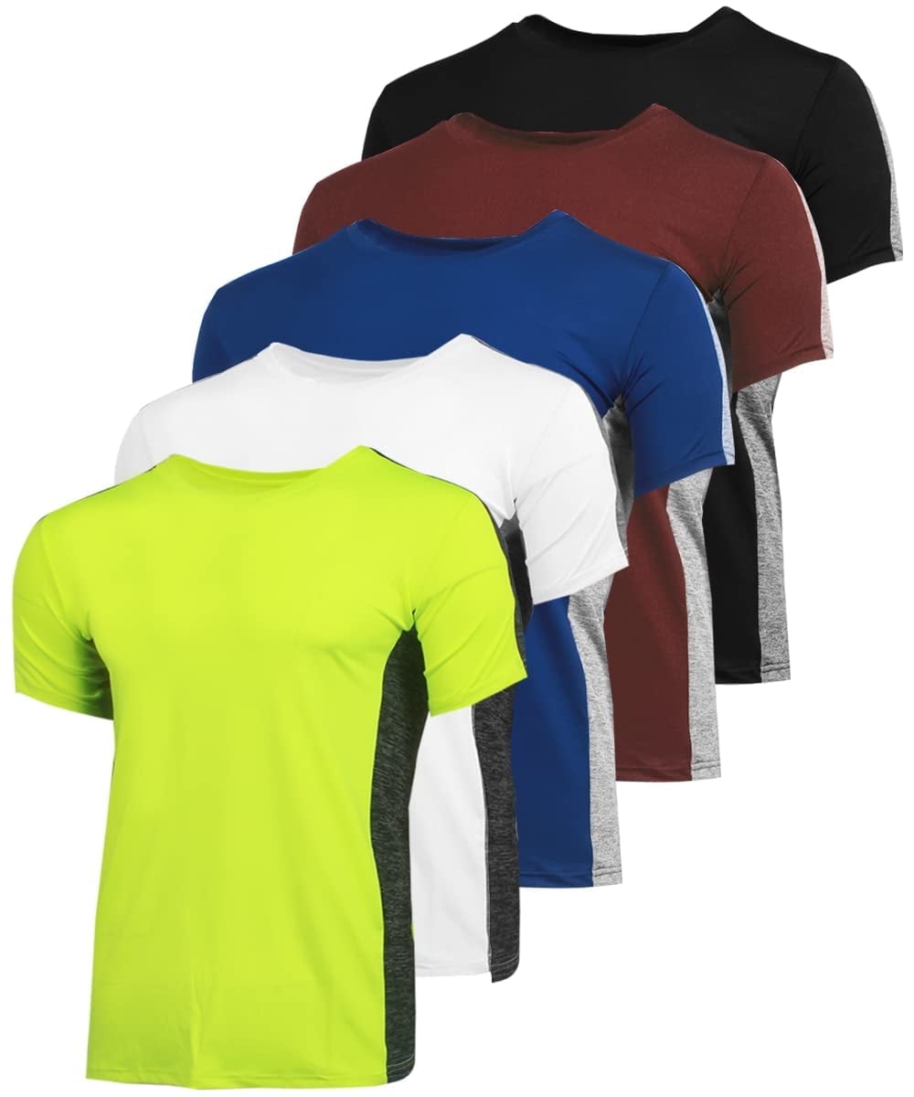 BROOKLYN VERTICAL Men's 5-Pack Quick Dry-Fit Moisture Wicking Active ...