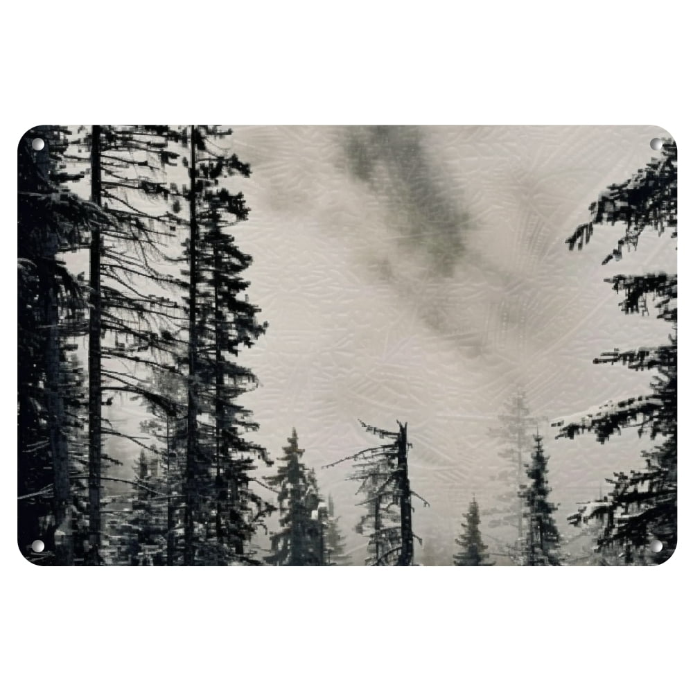 BROOKMAPLES 2 PCS Forest Mist Metal Signs for Home and Office Decor ...