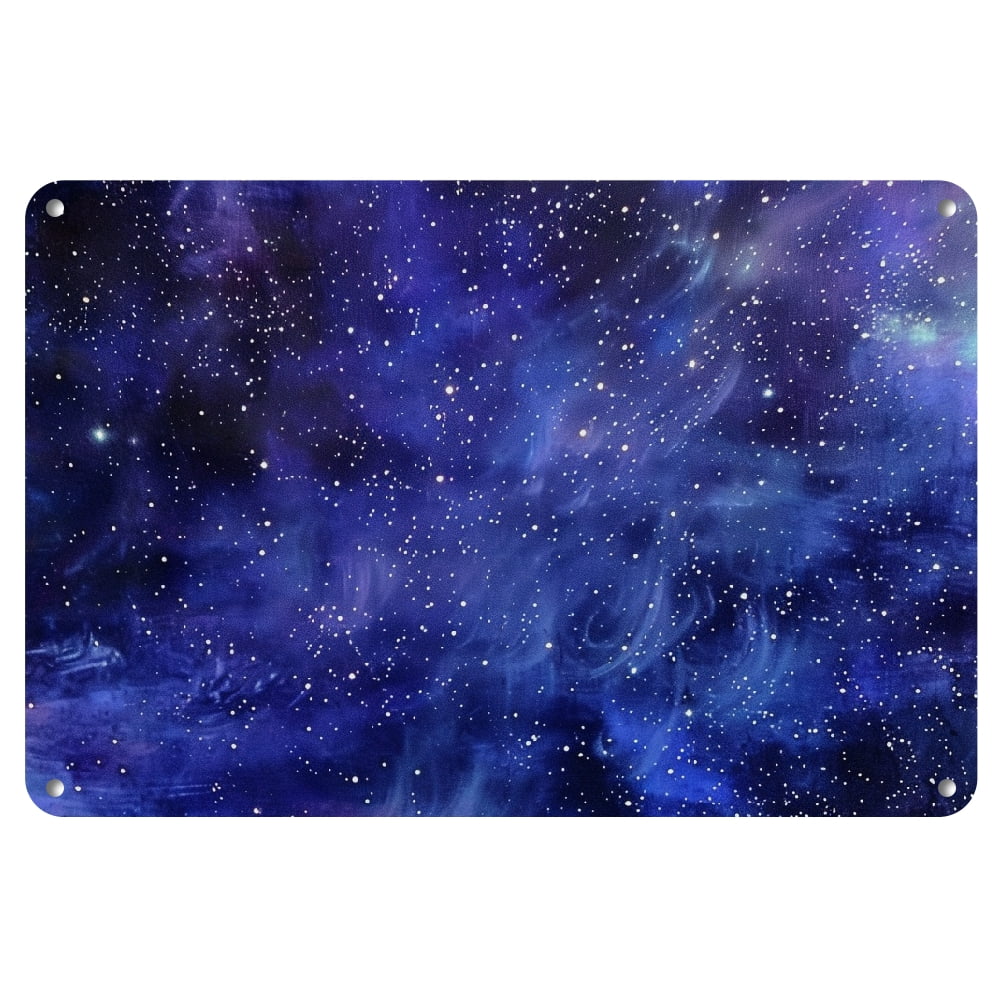 BROOKMAPLES 2 PCS Galaxy Nebula Metal Signs for Space-Themed Wall Art ...