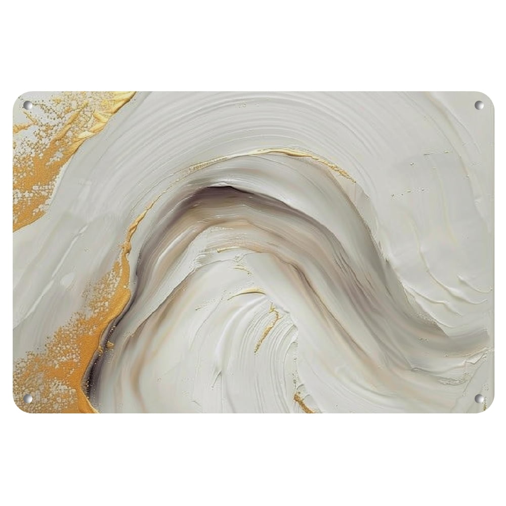 BROOKMAPLES 2PCS Beige and Gold Abstract Metal Wall Art Decor - Walmart.com