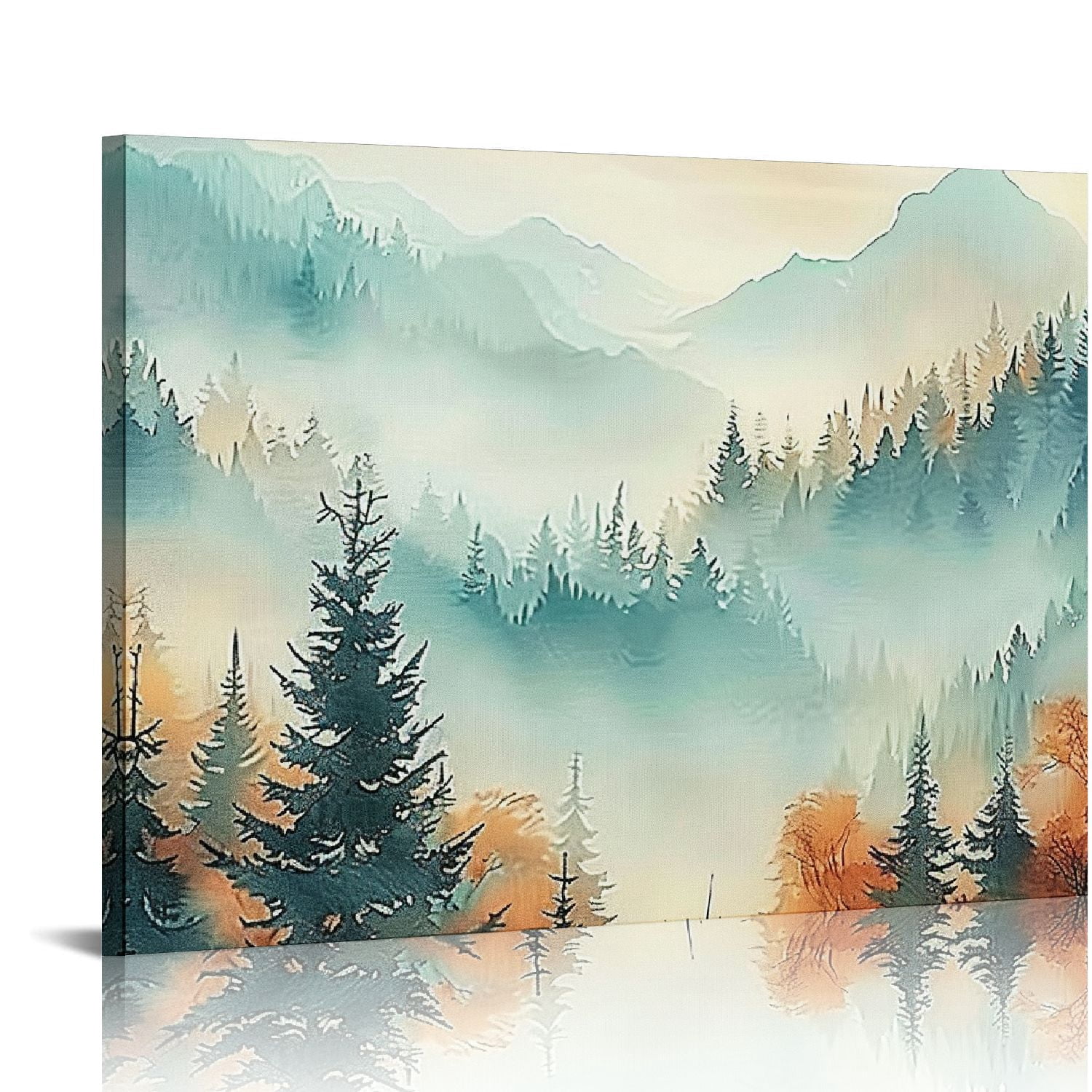 BROOKMAPLES Autumn Canvas Wall Art, Fall Themed Forest Landscape Home ...