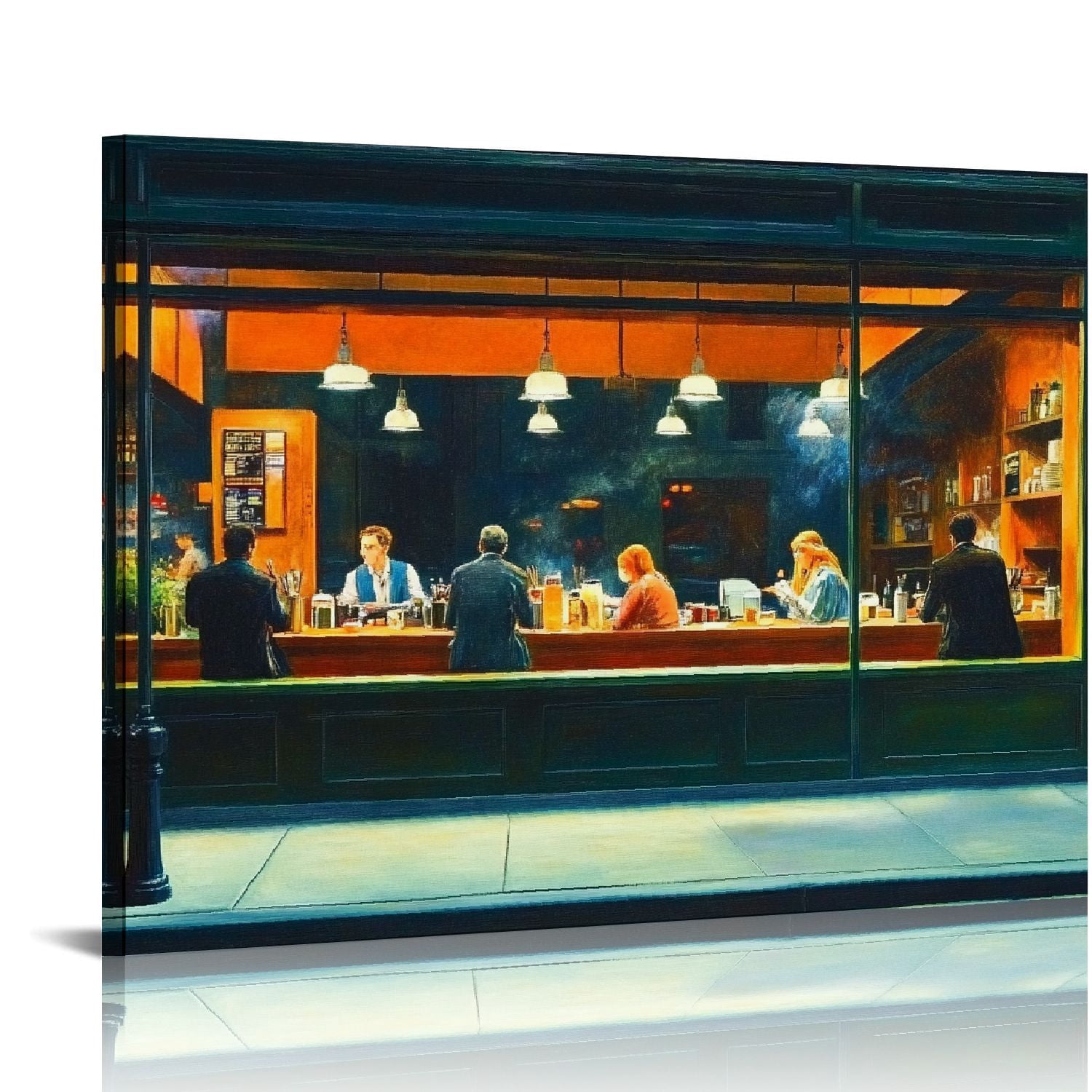 BROOKMAPLES Edward Nighthawks Print - Famous Painting Poster - Cool ...