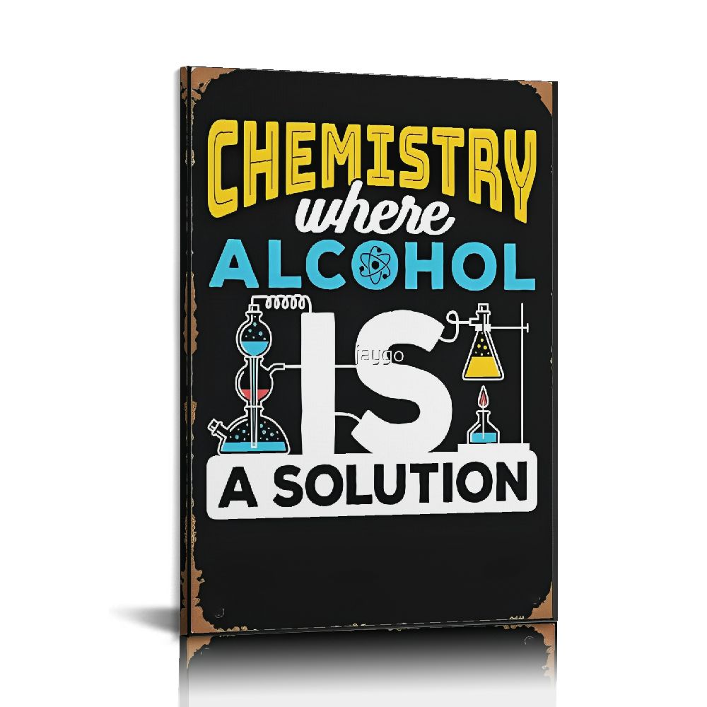 BROOKMAPLES Gothic Art Decor Chemistry Where Alcohol Is a Funny Canvas ...