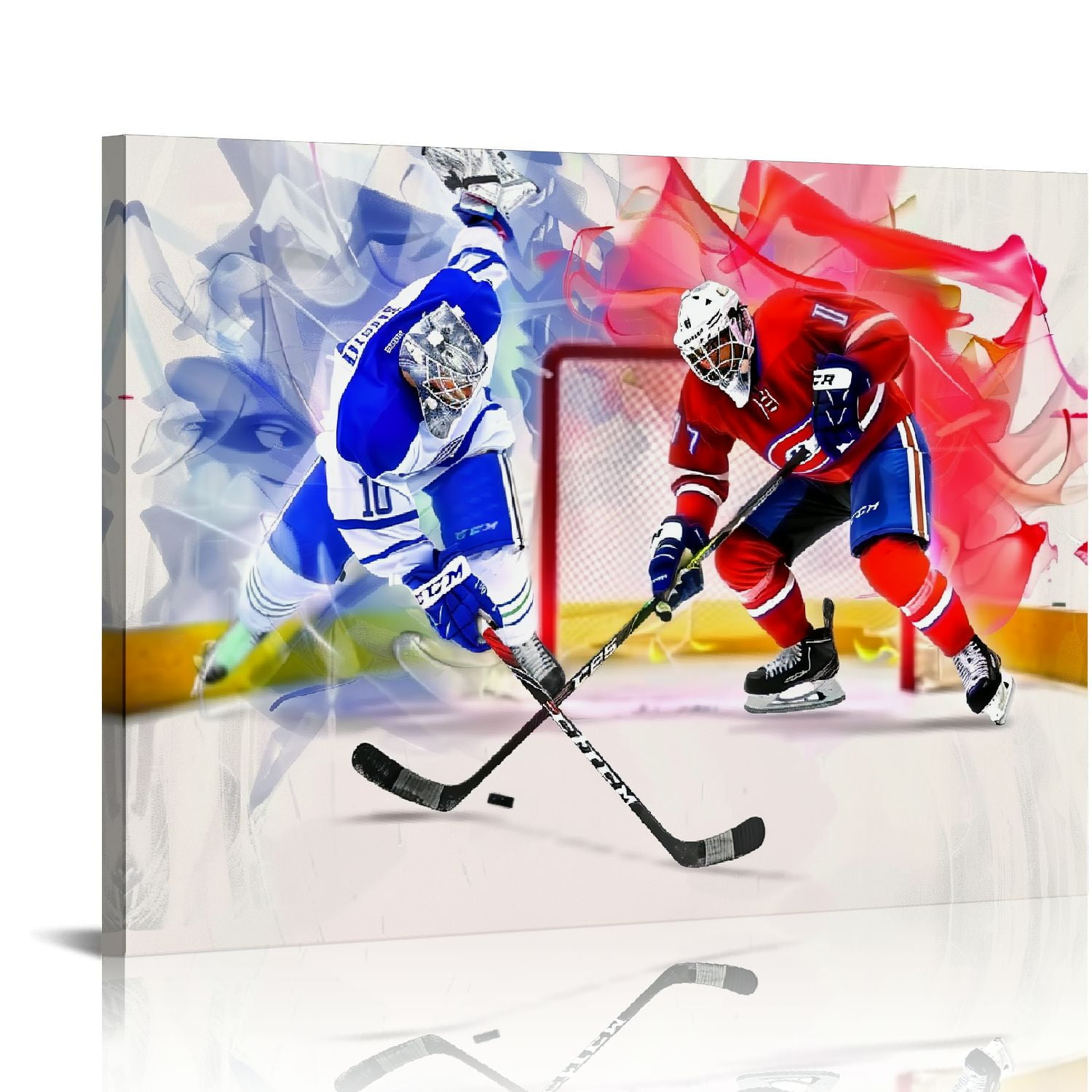 BROOKMAPLES Ice Hockey Rivalry Canvas, 16x12 Inch, Dynamic Sports ...