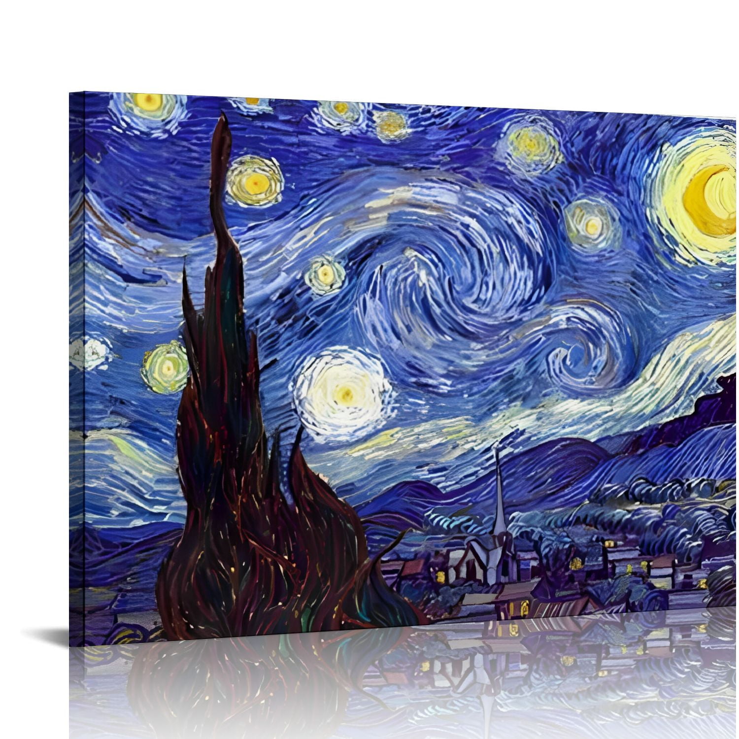 BROOKMAPLES Starry Night Canvas - Van Gogh's Iconic Masterpiece ...
