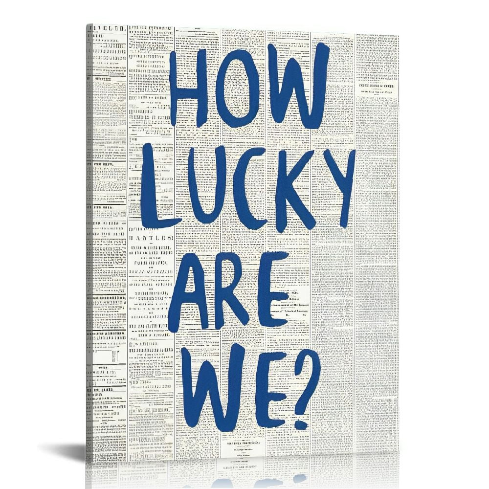 BROOKMAPLES Trendy Navy Blue Wall Art Retro Newspaper Daily ...