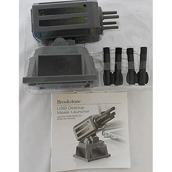 BROOKSTONE USB Desktop Missile Launcher - Walmart.com