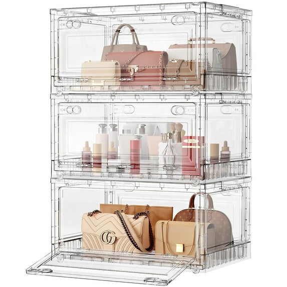 Broview Full Clear Storage Bins 240Qt Stackable with Lids & Wheels ...