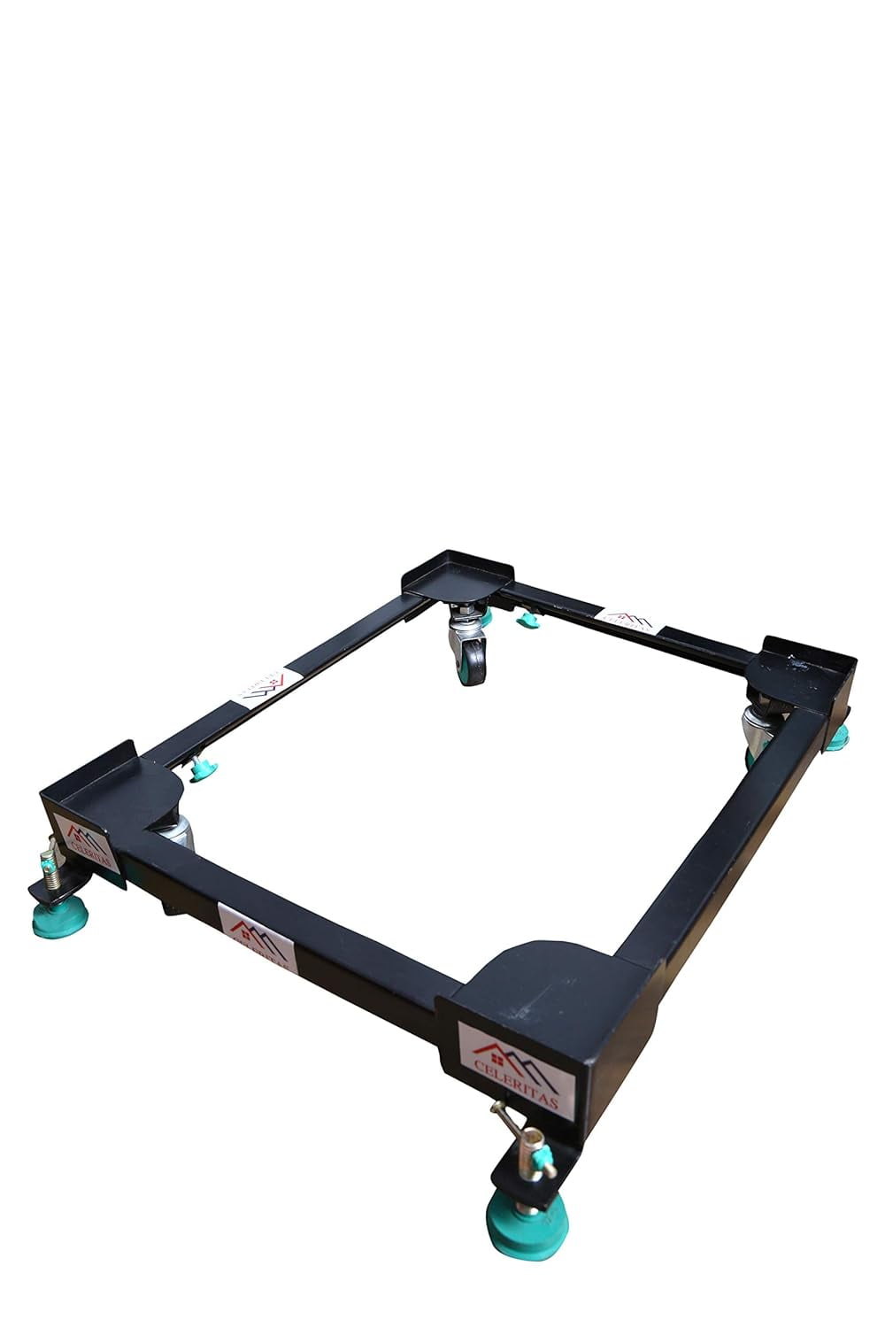 BROWAA Adjustable Front Top Load Black Washing Machine Stand Trolley ...