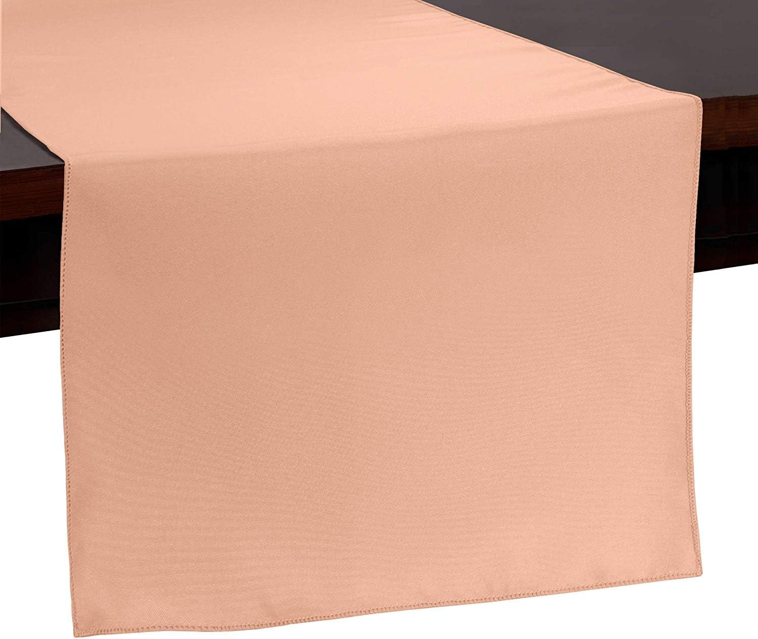 BROWARD 14" Wide by 132" Long Polyester Poplin Table Runner, Peach - Walmart.com