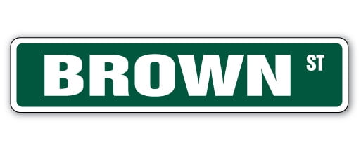 BROWN Street Sign Childrens Name Room Sign | Indoor/Outdoor | 36" Wide ...