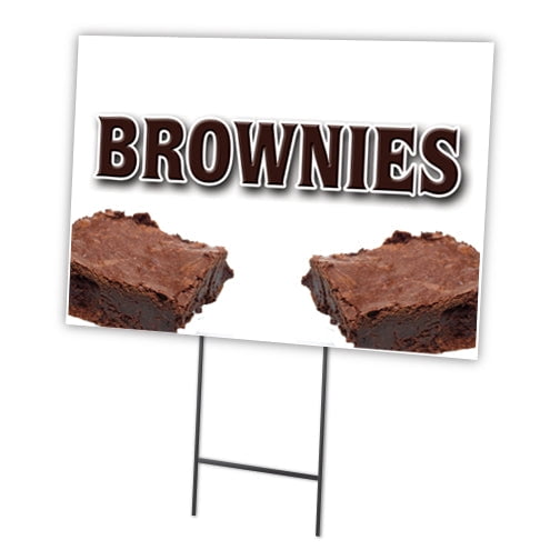 BROWNIES 18"x24" Yard Sign & Stake | Advertise Your Business | Stake ...