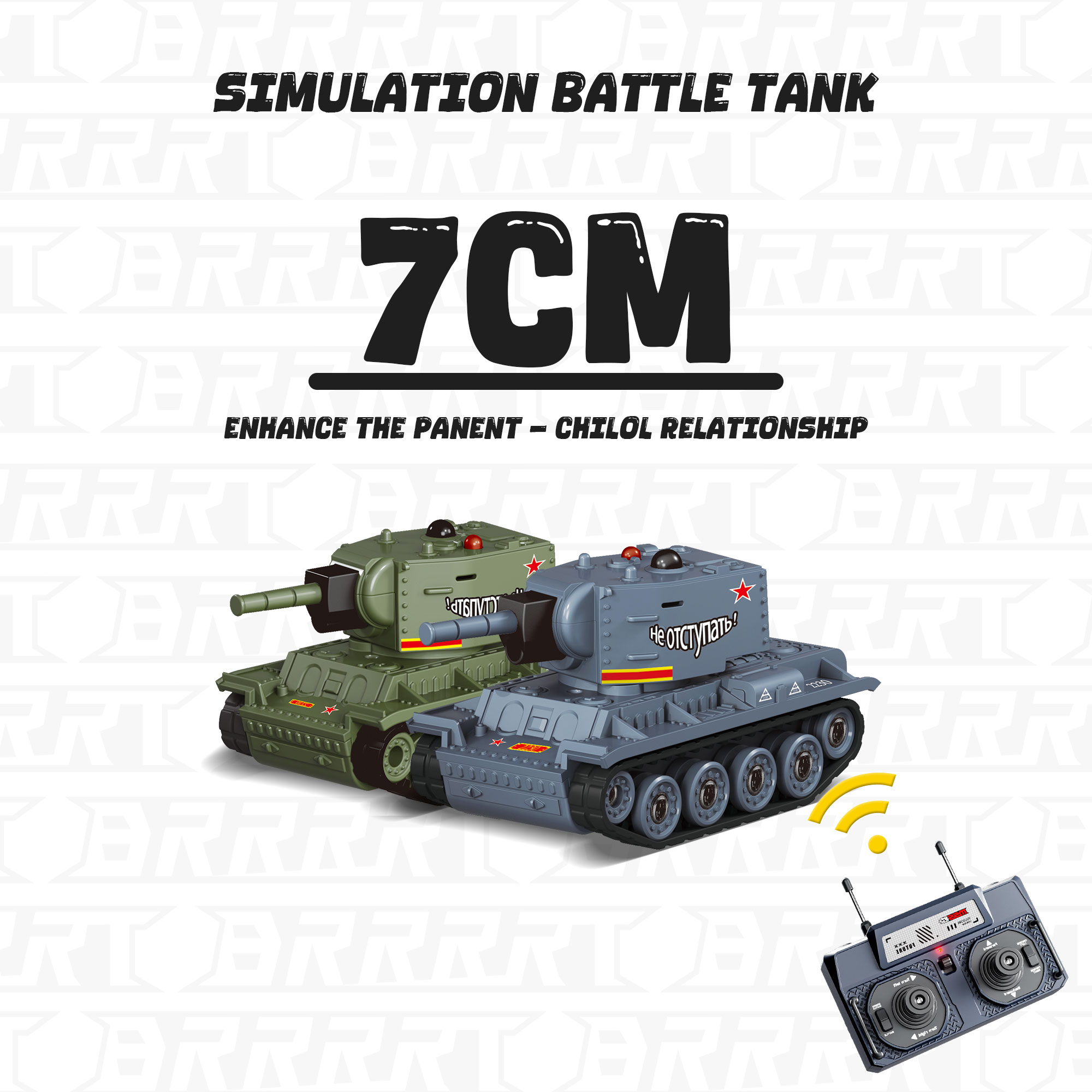 BRRRRT 1/64 Mini RC Tank Set, Remote Control Military Vehicles, Army ...